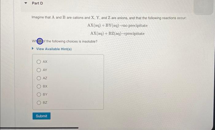 Solved camosund er compound thas pitciptate? Entar the name | Chegg.com