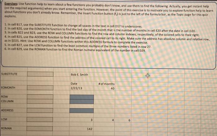 Solved Exercises: Use function help to learn about a few | Chegg.com