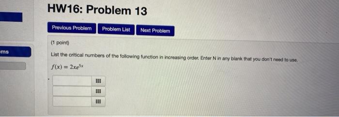 Solved HW16: Problem 13 Previous Problem Problem List Next | Chegg.com