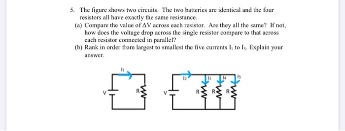 Solved The figure shows two circuits. The two batteries are | Chegg.com