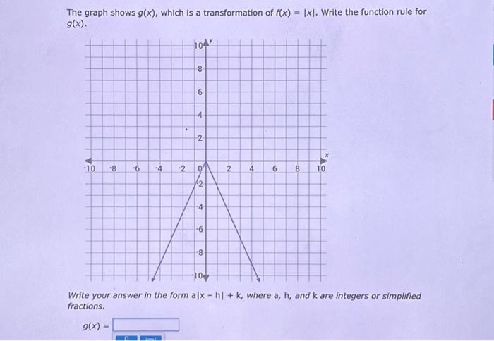 Solved The graph shows g(x), which is a transformation of | Chegg.com Solved The graph shows g(x), which is a transformation of | Chegg.com