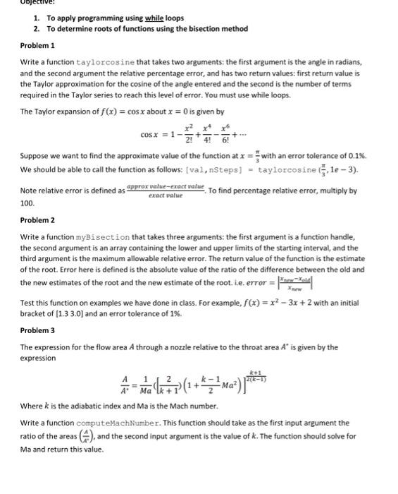 Solved 1. To apply programming using while loops 2. To | Chegg.com