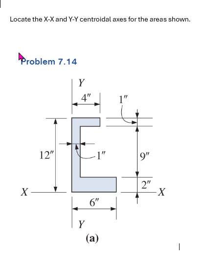 Solved Locate the x-x ﻿and Y-Y ﻿centroidal axes for the | Chegg.com