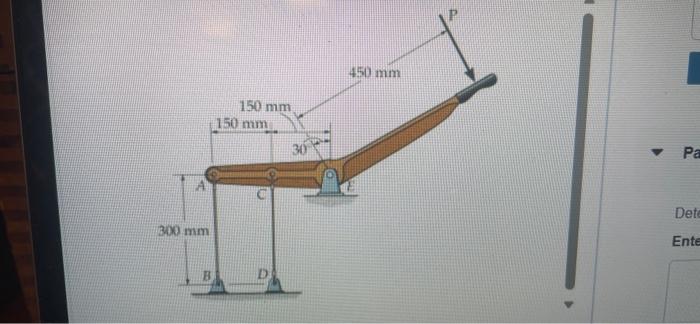 Solved The ngid lever arm is supportod by two A33 steel | Chegg.com