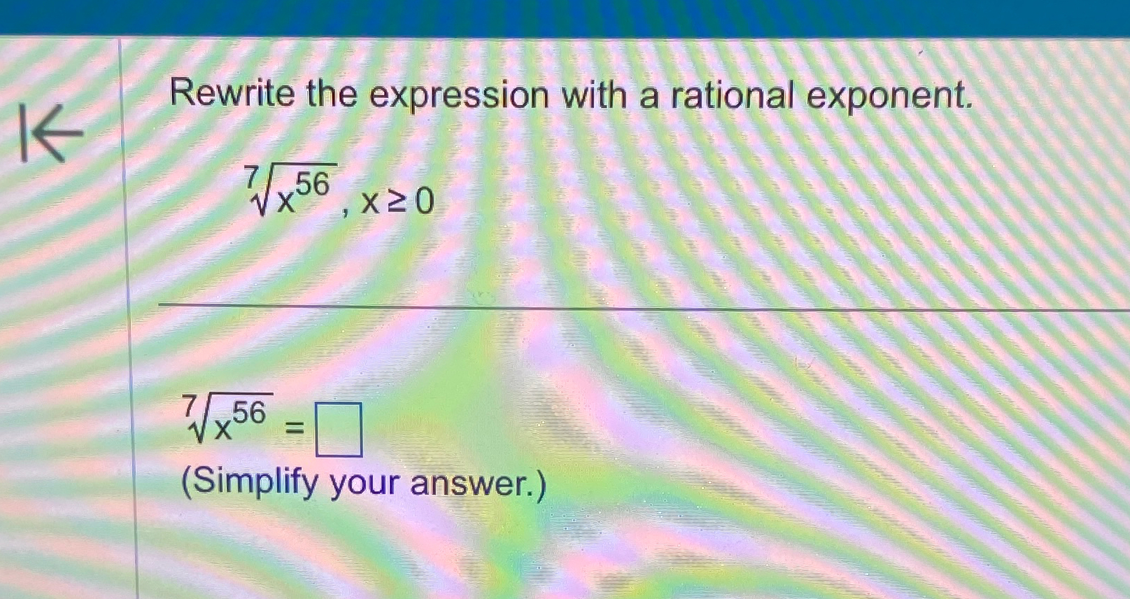 Solved Rewrite the expression with a rational | Chegg.com