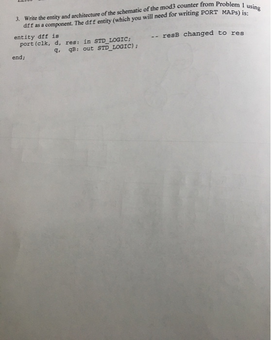 Solved 1. Draw the state diagram, create the mod-3 counter | Chegg.com