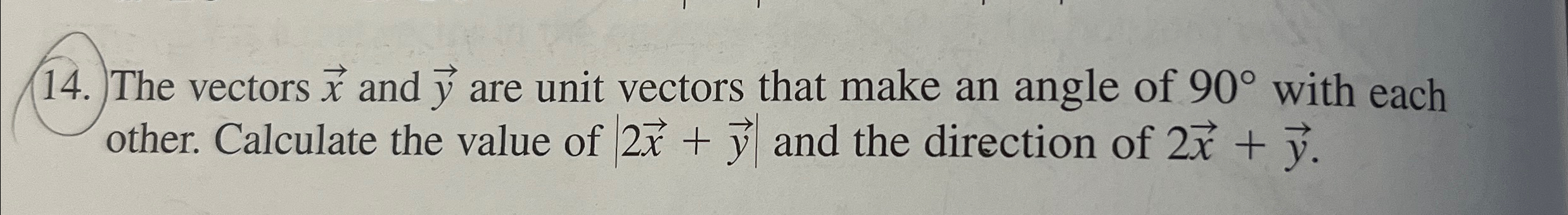 Solved The vectors vec(x) ﻿and vec(y) ﻿are unit vectors that | Chegg.com