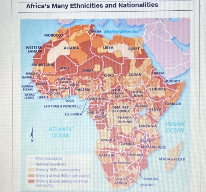 The international borders of African countries are a | Chegg.com