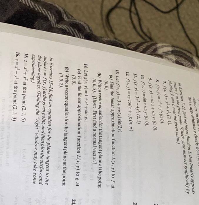 Solved In Exercies 7-12, find the linear function L that | Chegg.com