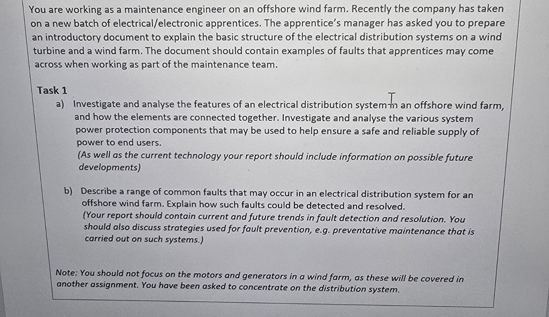 You are working as a maintenance engineer on an | Chegg.com