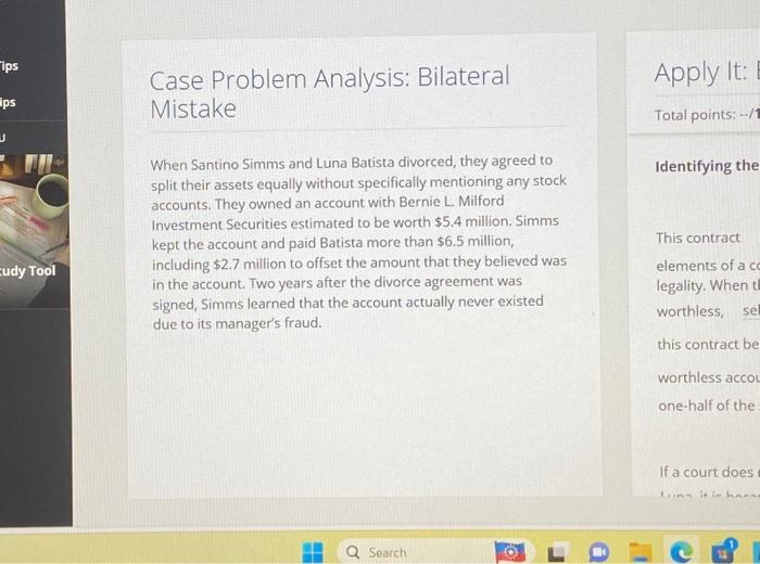 ips ps U cudy Tool Case Problem Analysis: Bilateral | Chegg.com