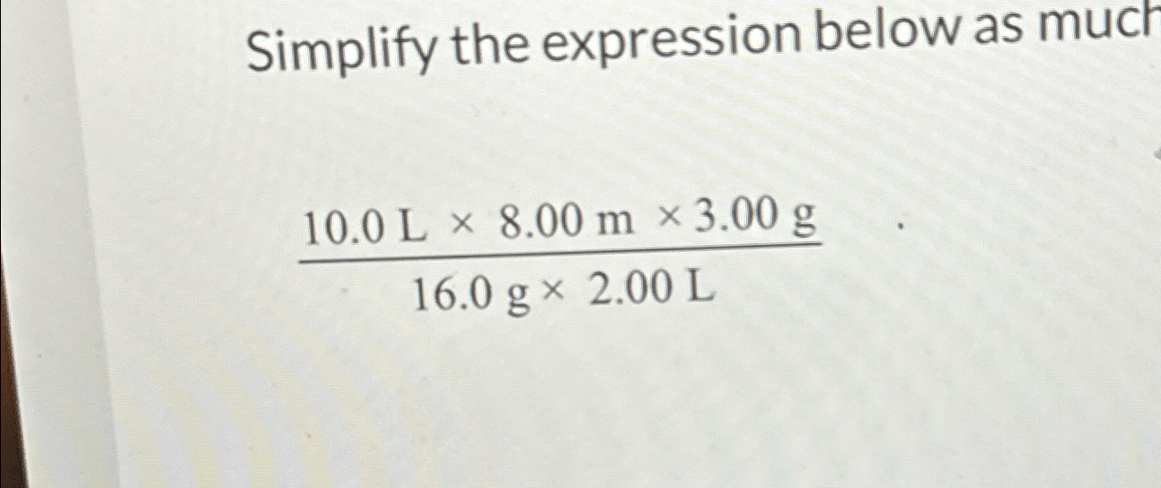Solved Simplify the expression below as | Chegg.com