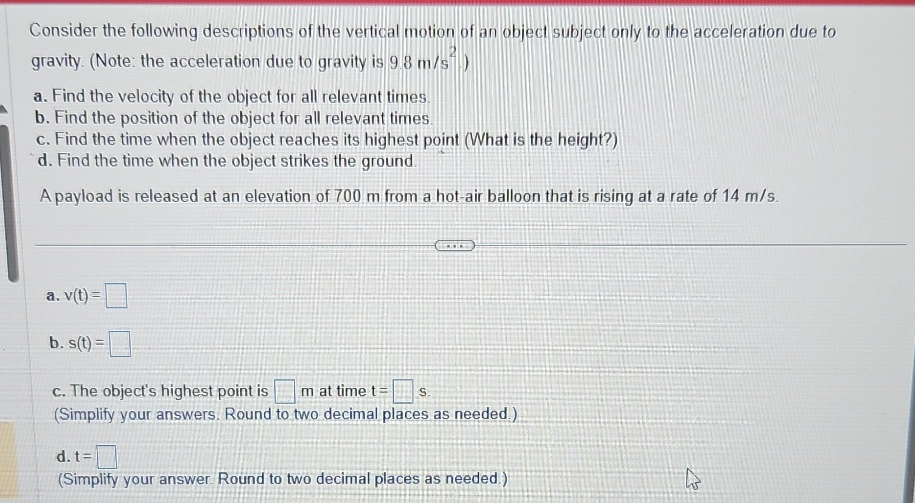 Solved Consider the following descriptions of the vertical | Chegg.com
