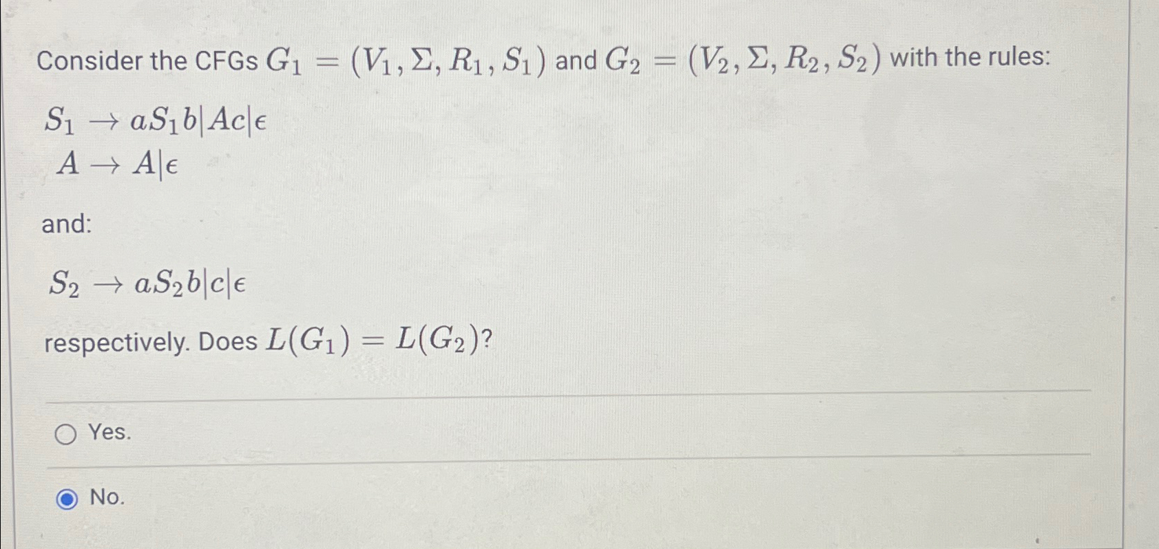 Solved Consider the CFGs G1=(V1,Σ,R1,S1) ﻿and | Chegg.com