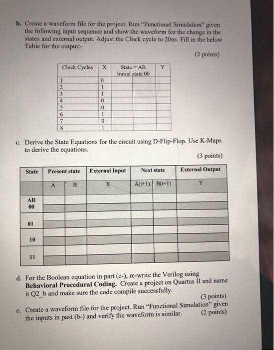 Question 3: (13 marks) Write a Verilog code that | Chegg.com