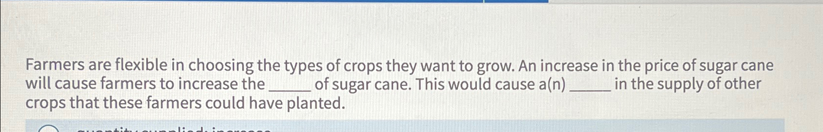 Solved Farmers are flexible in choosing the types of crops | Chegg.com