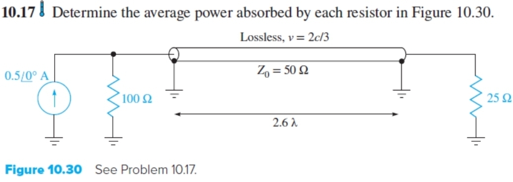 Solved 10.17 ﻿Determine the average power absorbed by each | Chegg.com