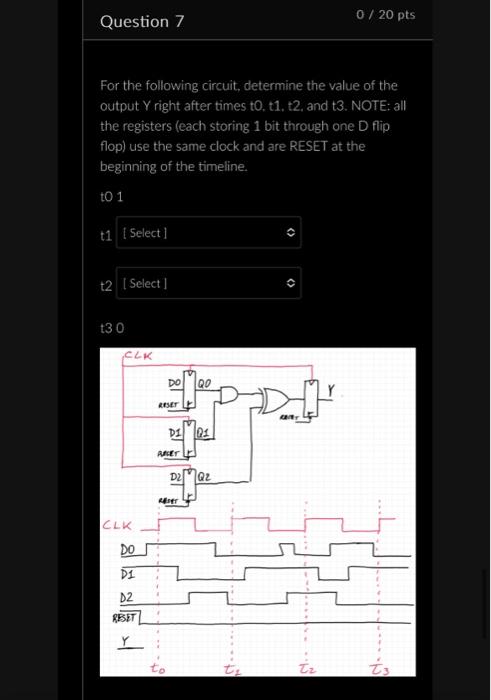 Solved Question 7 For the following circuit, determine the | Chegg.com