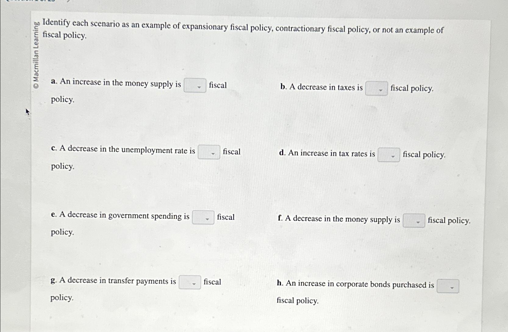 Solved on Identify each scenario as an example of | Chegg.com