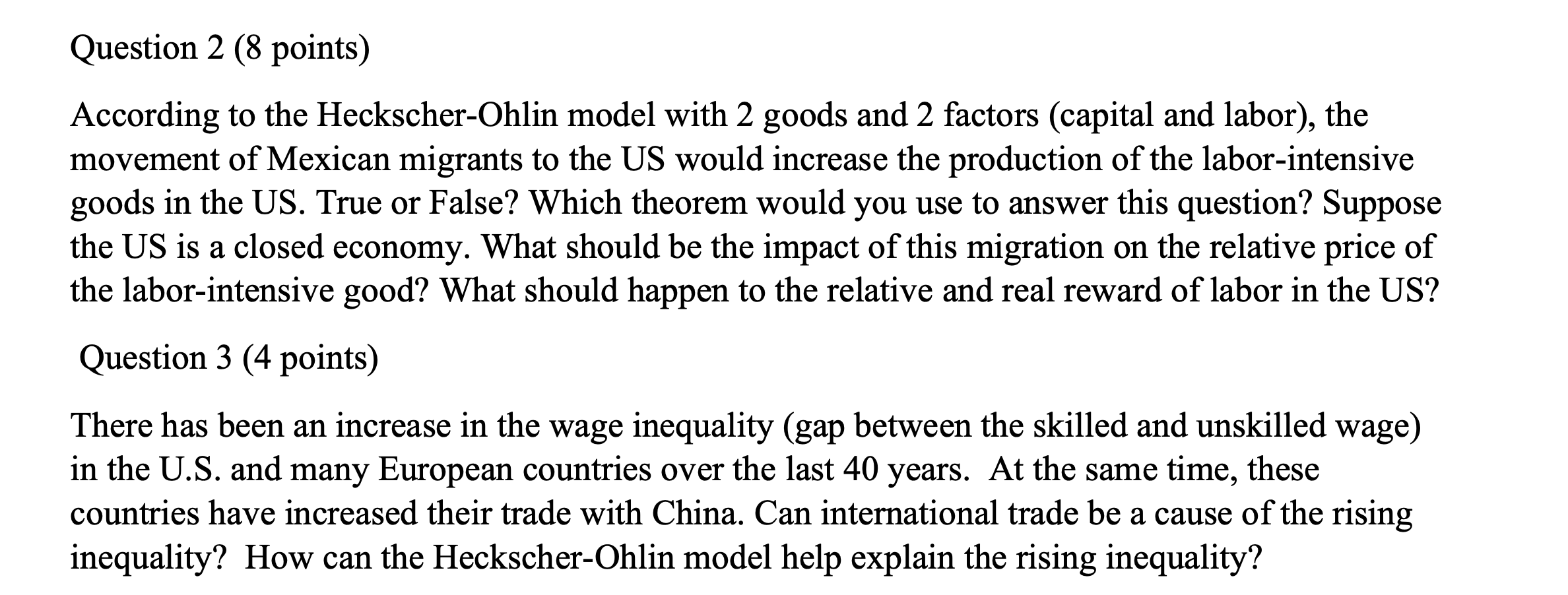 Solved Question 2 (8 ﻿points) ﻿According to the | Chegg.com