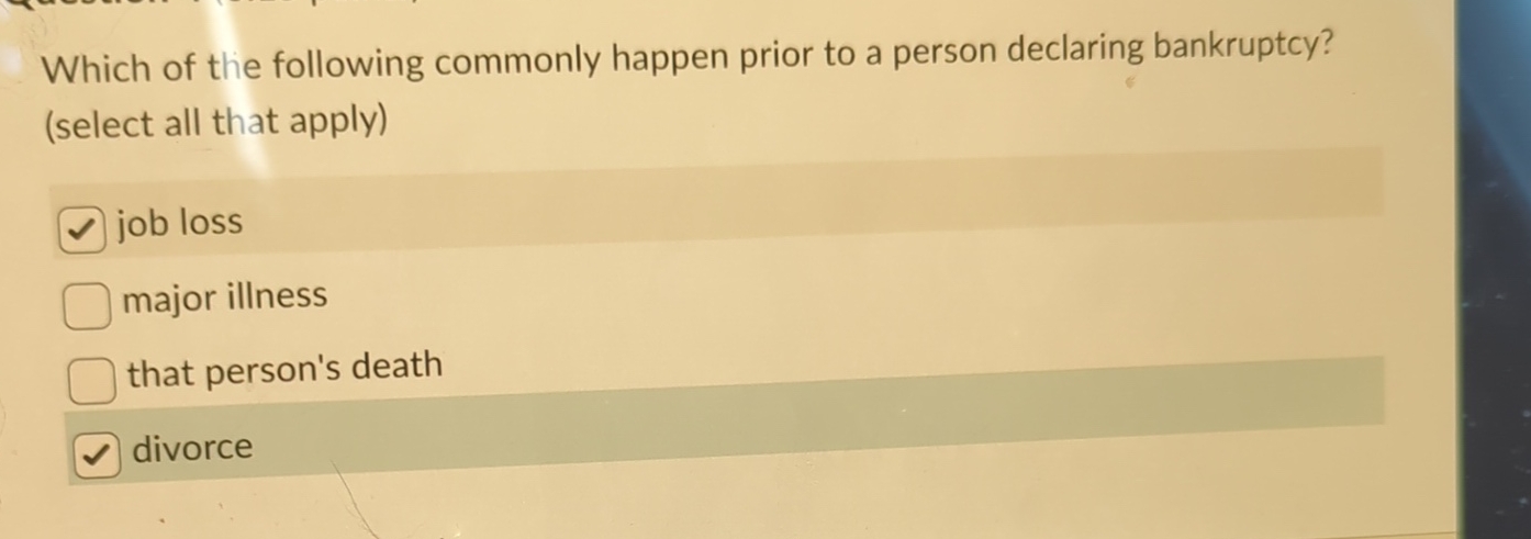 Solved Which of the following commonly happen prior to a | Chegg.com