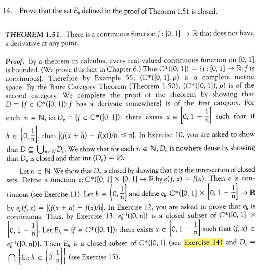 Solved Prove that the set Eh ﻿defined in the proof of | Chegg.com