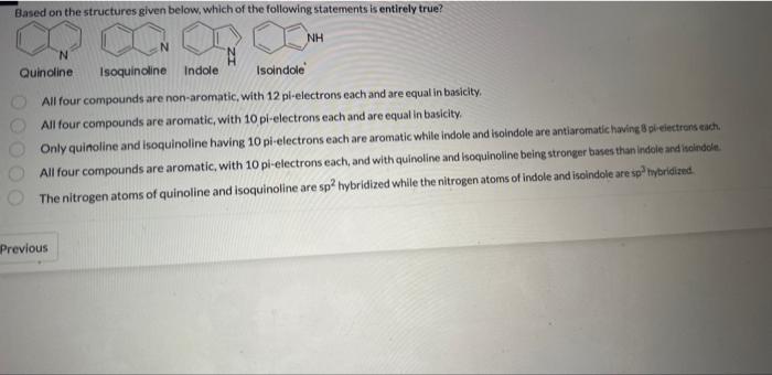 Solved All four compounds are non-aromatic, with 12 | Chegg.com