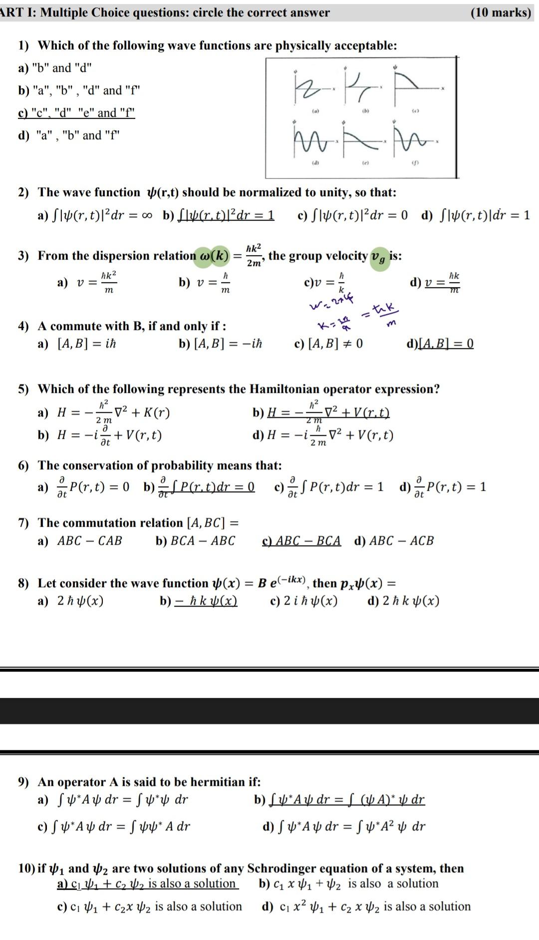 Solved ART I: Multiple Choice questions: circle the correct | Chegg.com
