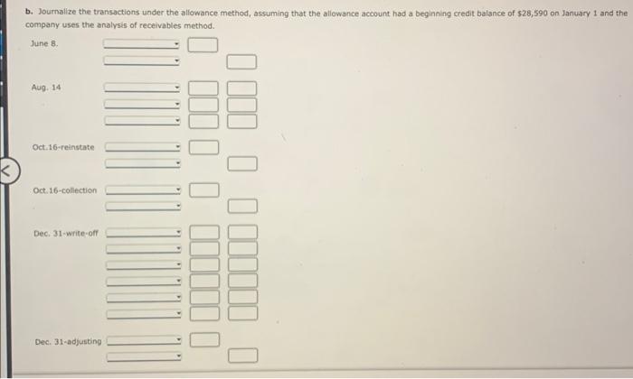 Solved For those amount boxes in which no entry is required, | Chegg.com