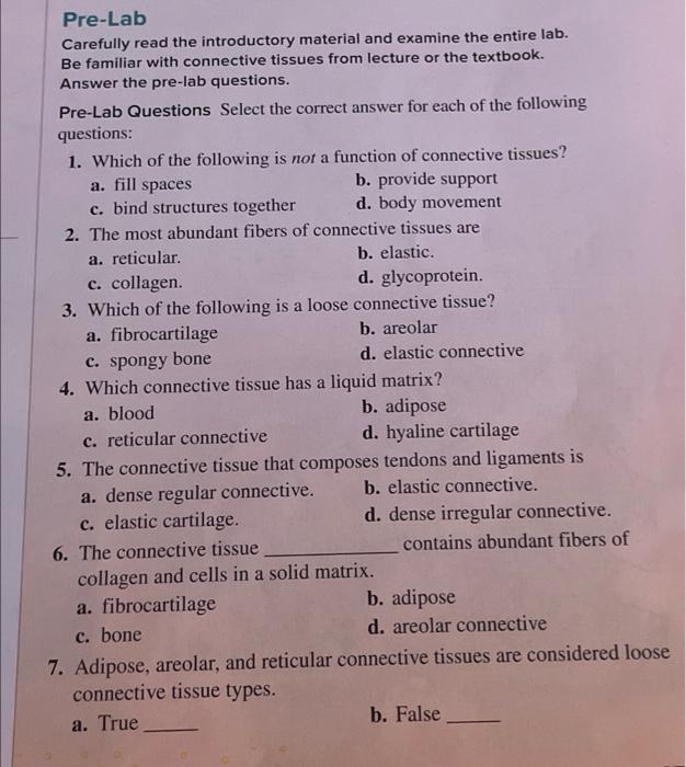 Solved Pre-Lab Carefully read the introductory material and | Chegg.com