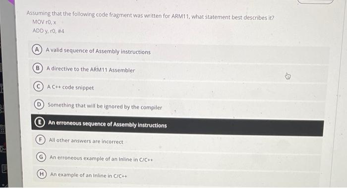 Solved Assuming that the following code fragment was written | Chegg.com
