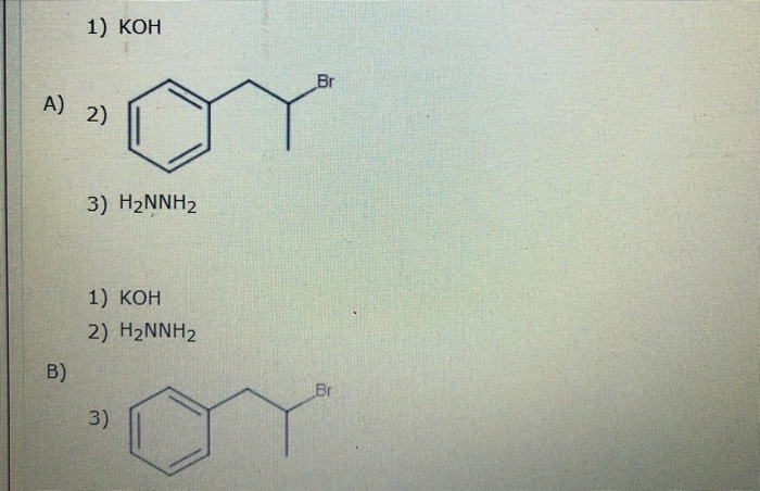 Solved Choose the correct order of reagents for the | Chegg.com