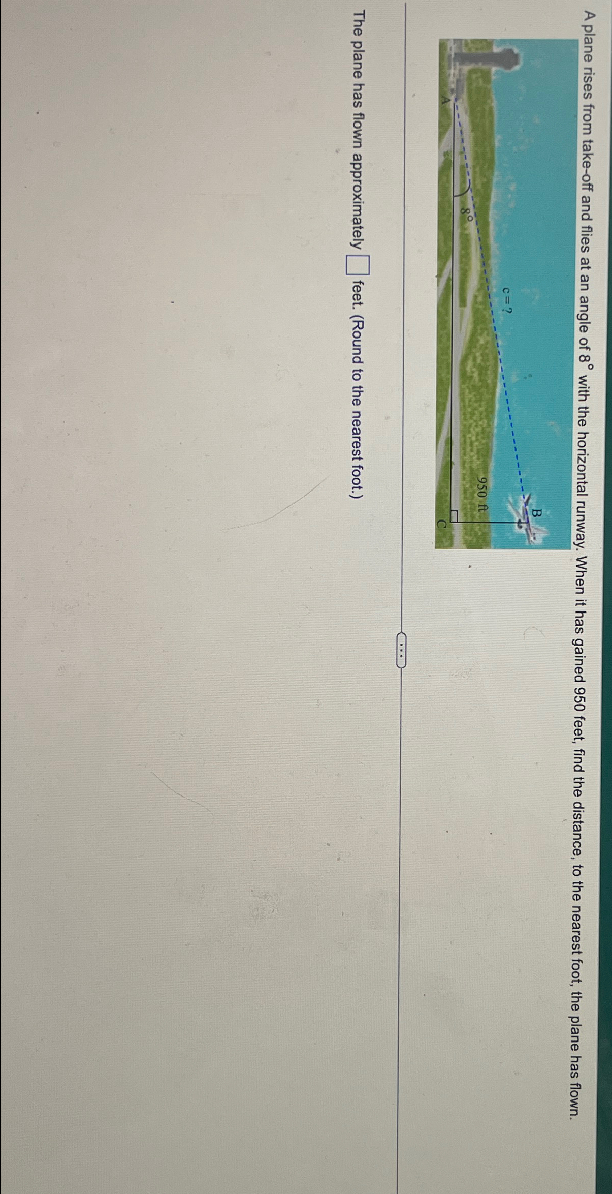 Solved A plane rises from take-off and flies at an anqle of | Chegg.com