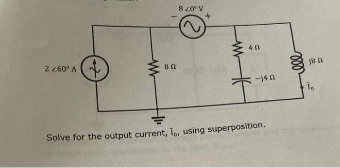 Solved Solve for the output current, 10, using | Chegg.com