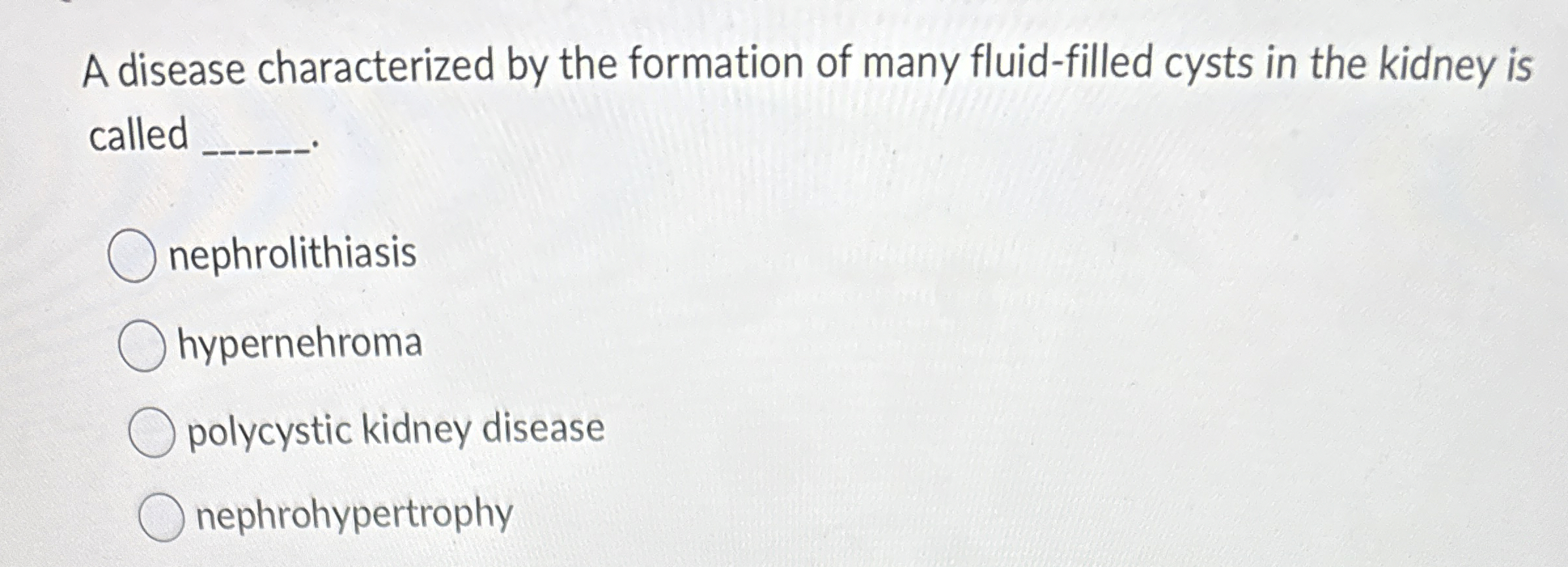 Solved A disease characterized by the formation of many | Chegg.com
