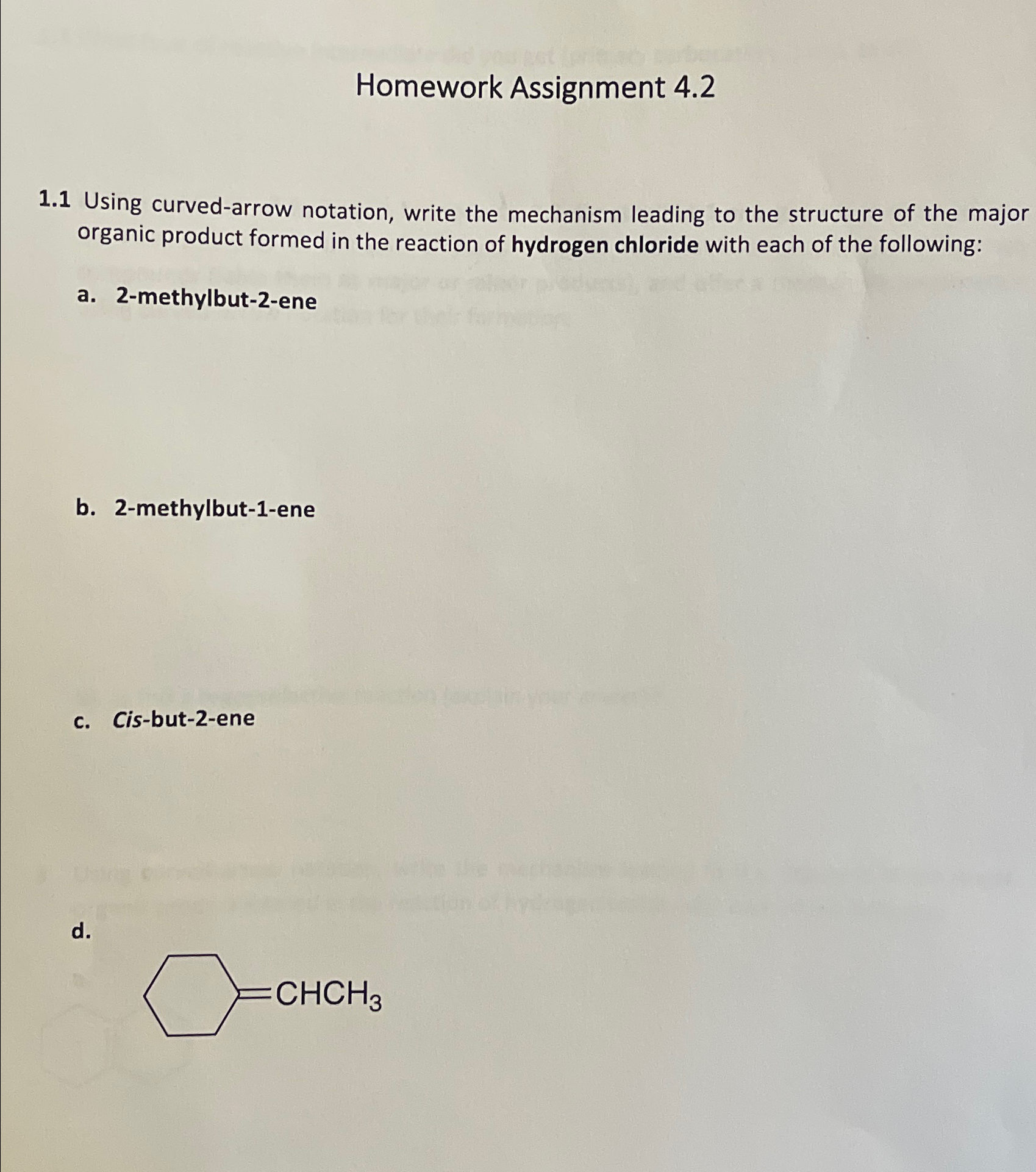 Solved Homework Assignment 4.21.1 ﻿Using curved-arrow | Chegg.com