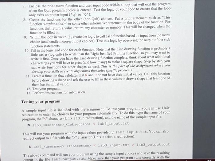 please make sure to use the sample input txt to | Chegg.com