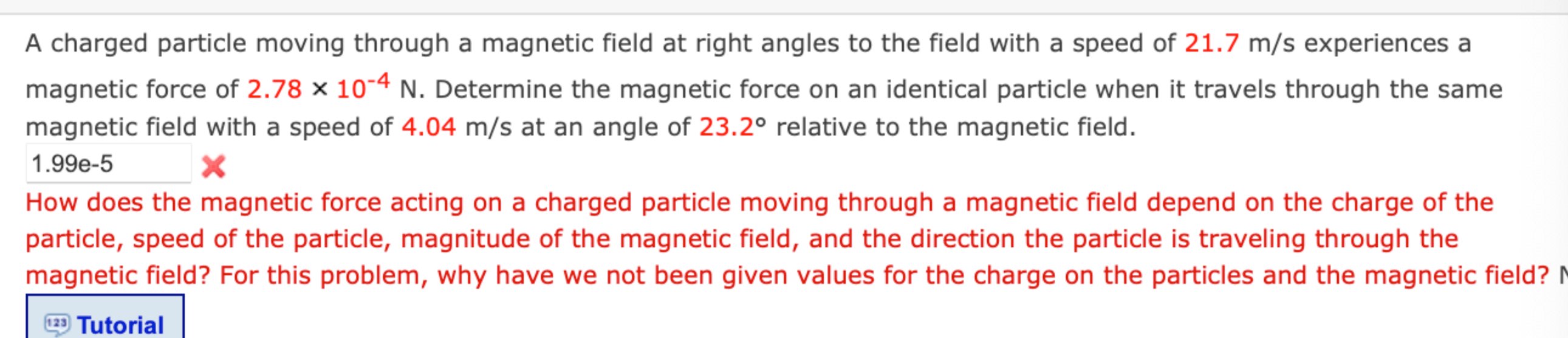 Solved A charged particle moving through a magnetic field at | Chegg.com