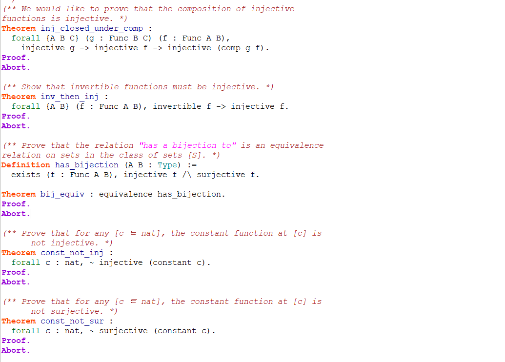 Solved (** ﻿We would like to prove that the composition of | Chegg.com