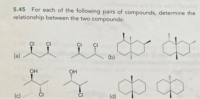 Solved 5 44 For Each Of The Following Pairs Of Compounds