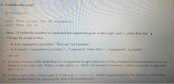 Write Each Answer As An Executable Script File Called