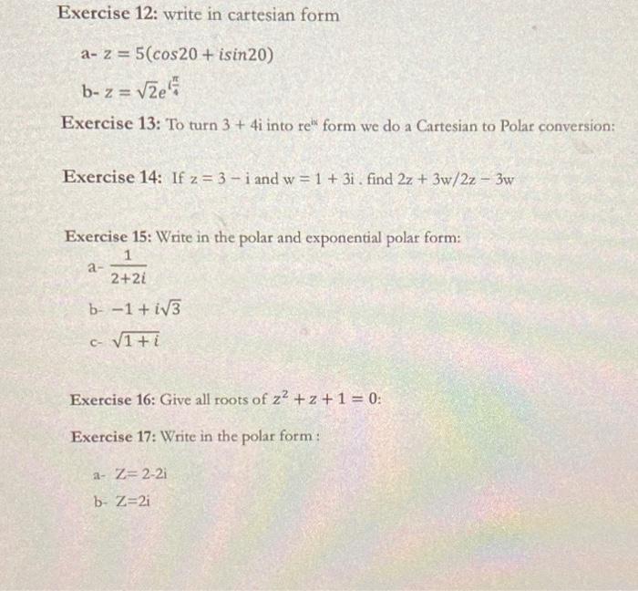 Solved Exercise 3: Find the absolute value of | Chegg.com