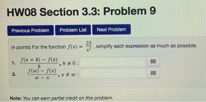 Solved HW08 Section 3.3: Problem 9 Previous Problem Problem | Chegg.com Solved HW08 Section 3.3: Problem 9 Previous Problem Problem | Chegg.com