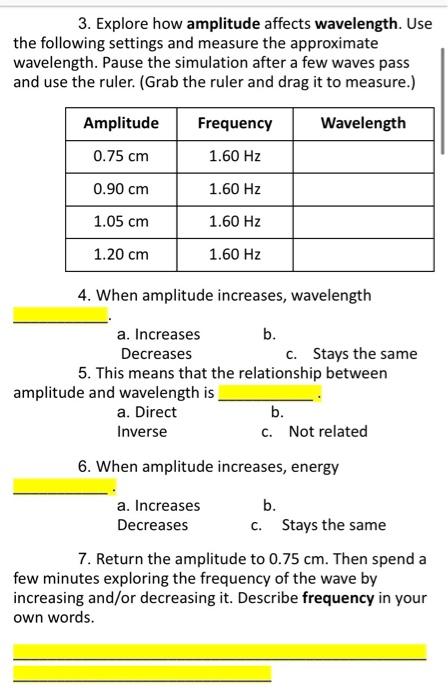 Solved Properties of Waves Open the Wave on a String PhET | Chegg.com