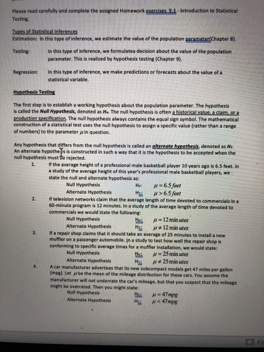 Solved Please read carefully and complete the assigned | Chegg.com