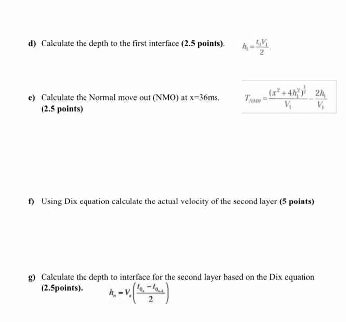 Solved A-Seismic reflection (25 points) 2. i) Define the | Chegg.com