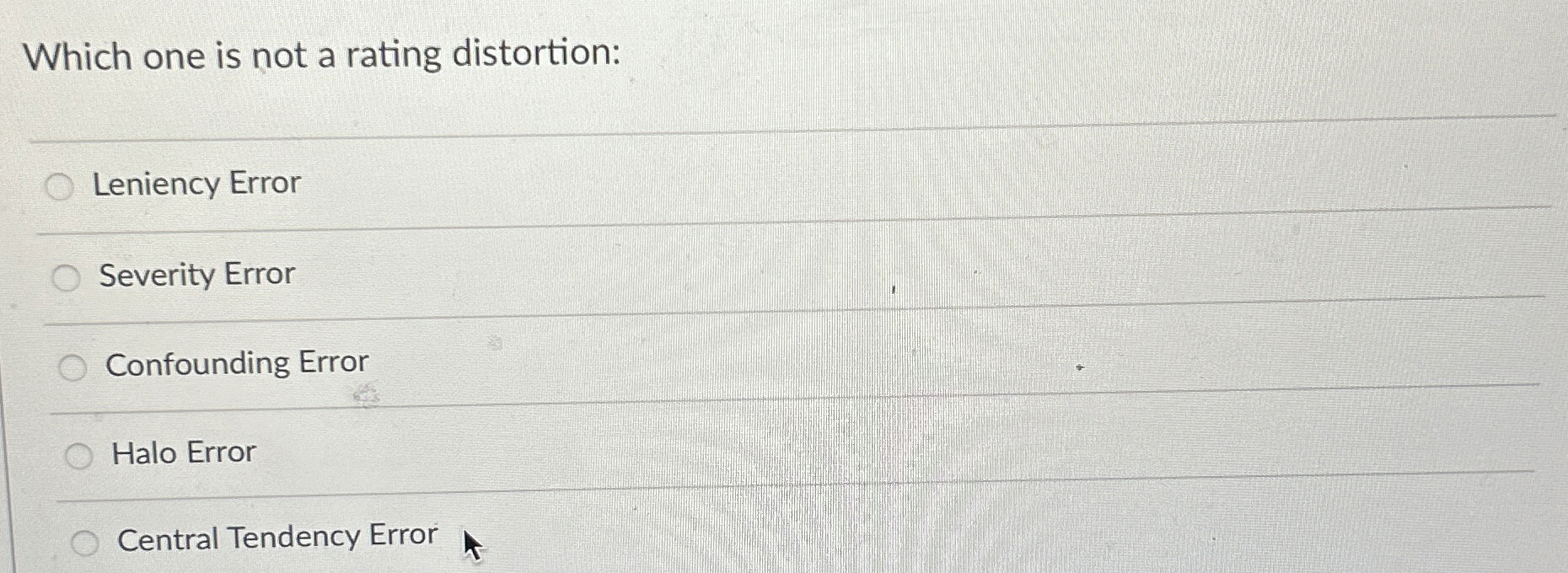 Solved Which one is not a rating distortion:Leniency | Chegg.com