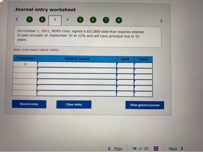 Solved Journal entry worksheet