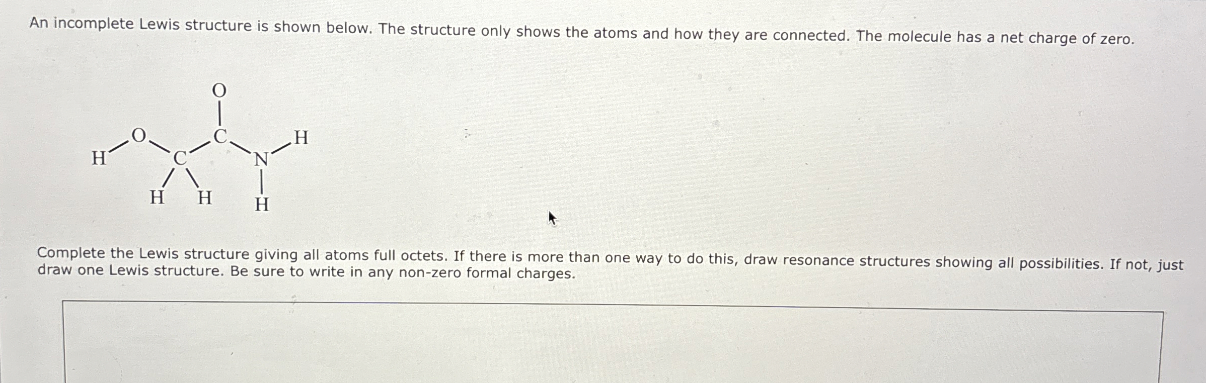 Solved An incomplete Lewis structure is shown below. The | Chegg.com