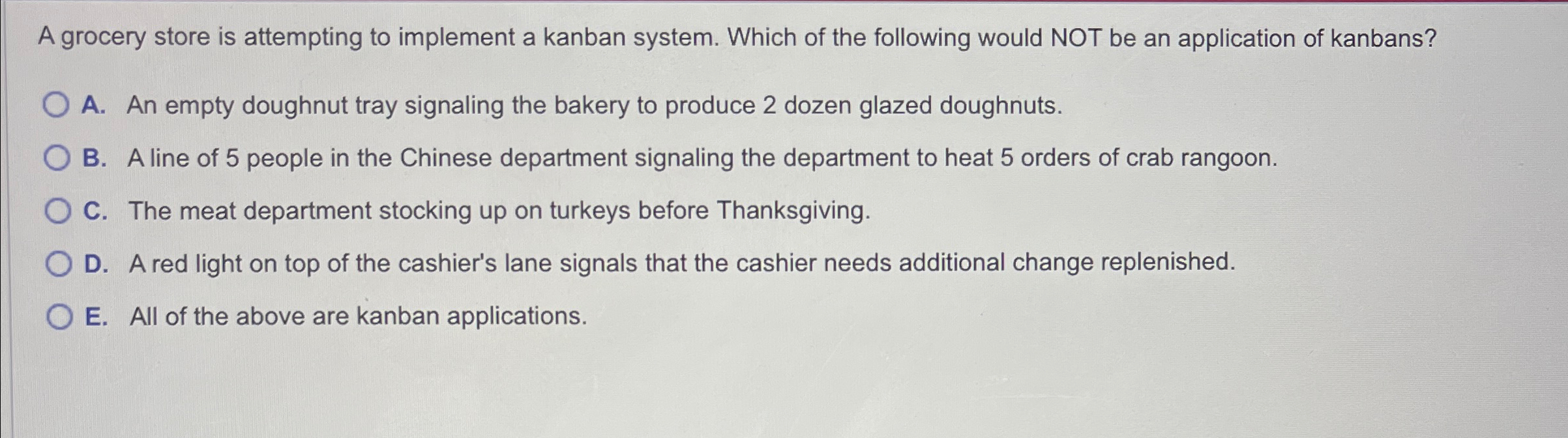 Solved A grocery store is attempting to implement a kanban | Chegg.com Solved A grocery store is attempting to implement a kanban | Chegg.com